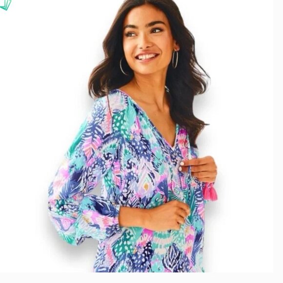 Lilly Pulitzer | Tops | Lilly Pulitzer Willa Tunic Top In Multi Gumbo ...
